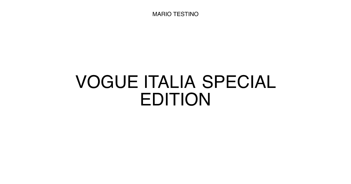 Vogue Italia Special Edition